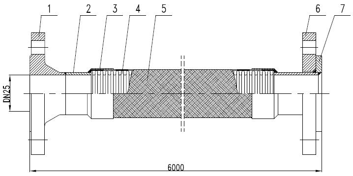 DN25-6000mm SS304 ANSI Flanged flexible metal hose - Buy DN25-6000mm ...