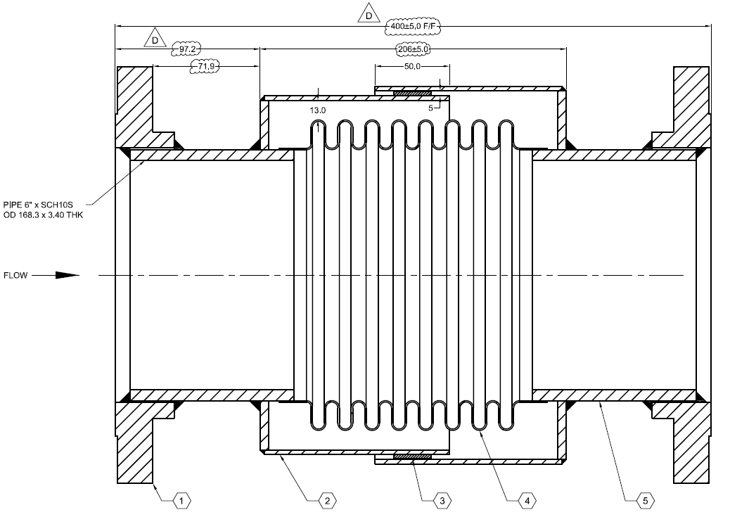 Inconel 625 6"(DN150)-400mm Bellows Expansion Joint - Buy inconel ...